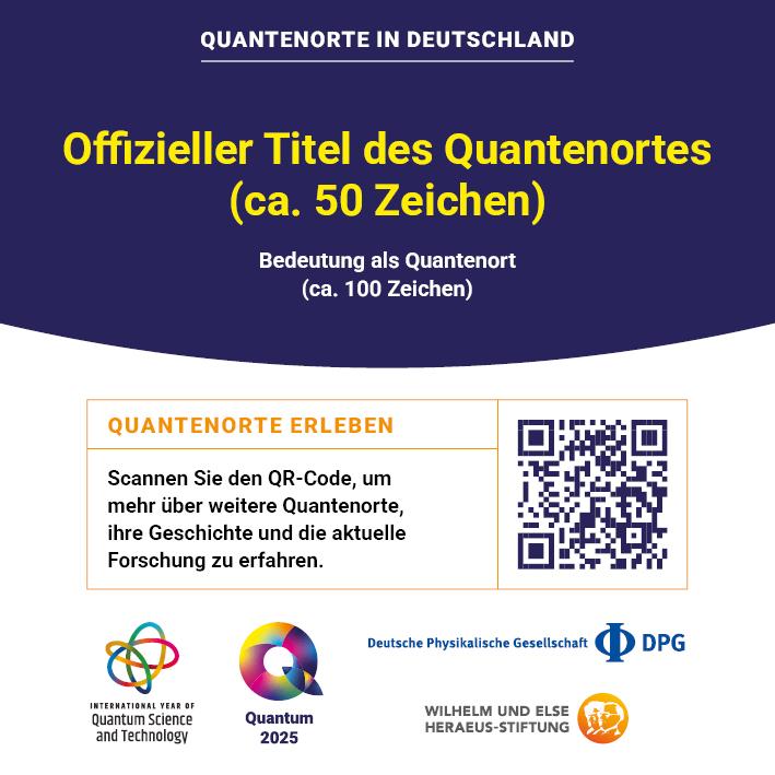 Quantenorte - Infos zur Anmeldung | Quantum2025